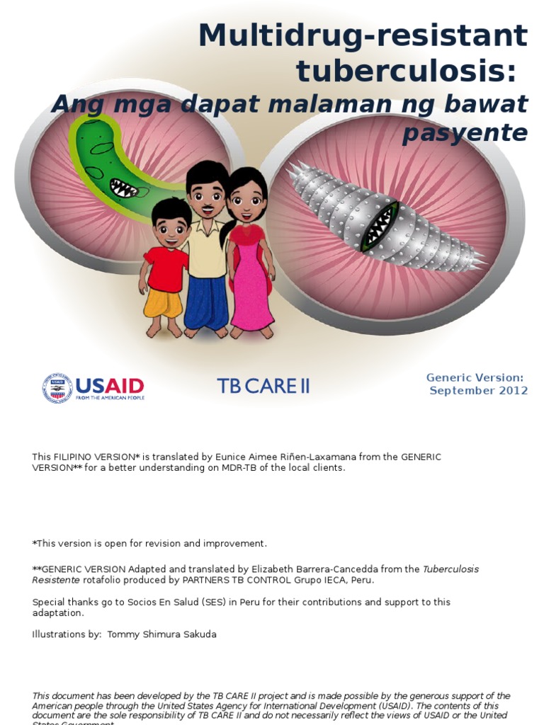 MDR-TB: Impormasyon para sa Pasyente | PDF