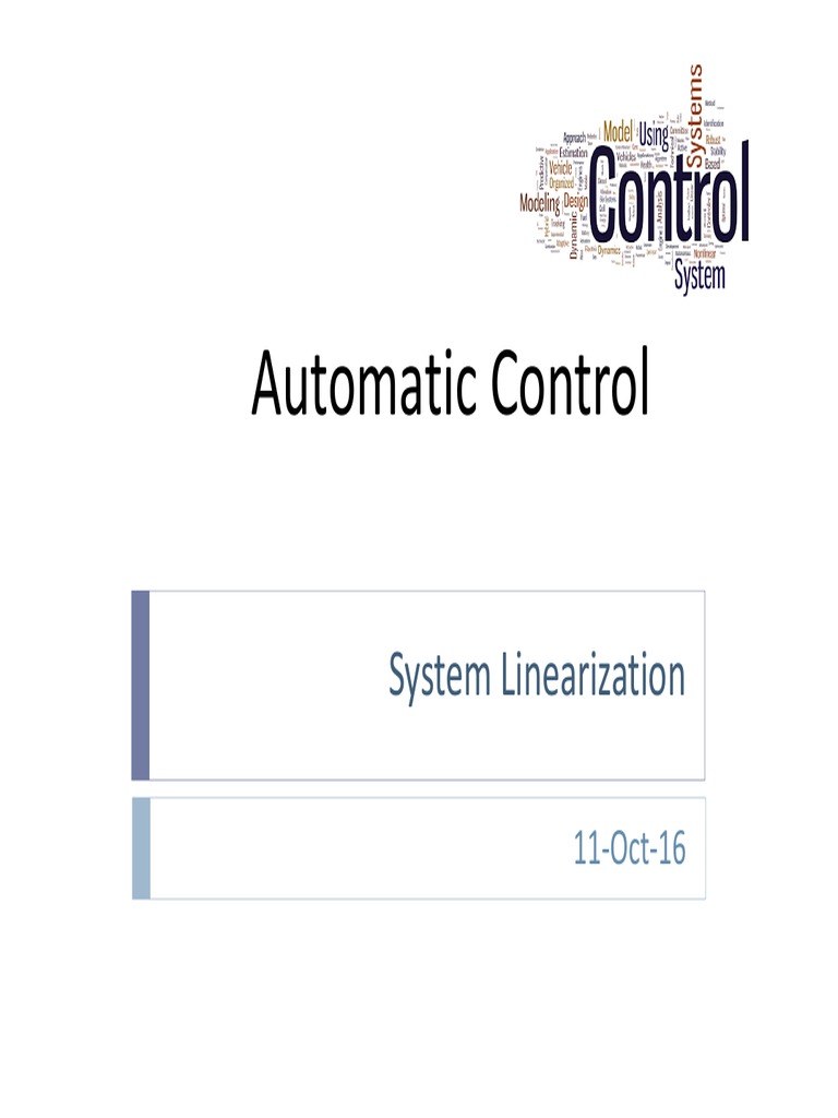 02 Automatic Control System Linearization PDF | PDF | Control Theory ...