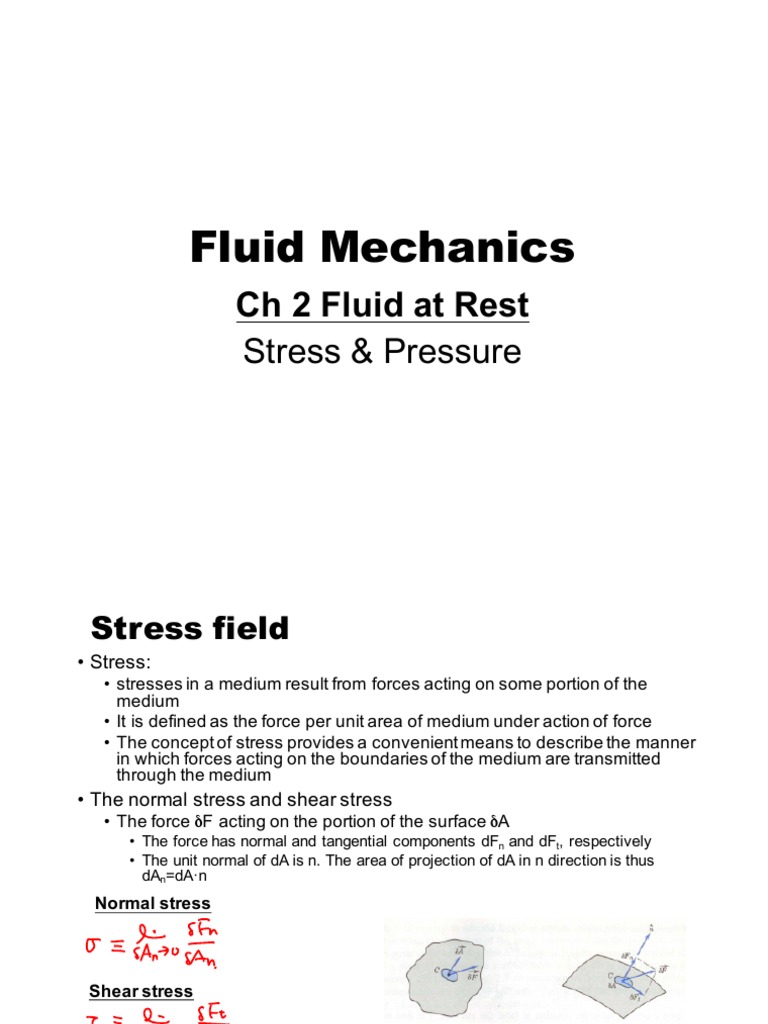 Fluid Mechanics: CH 2 Fluid at Rest | PDF