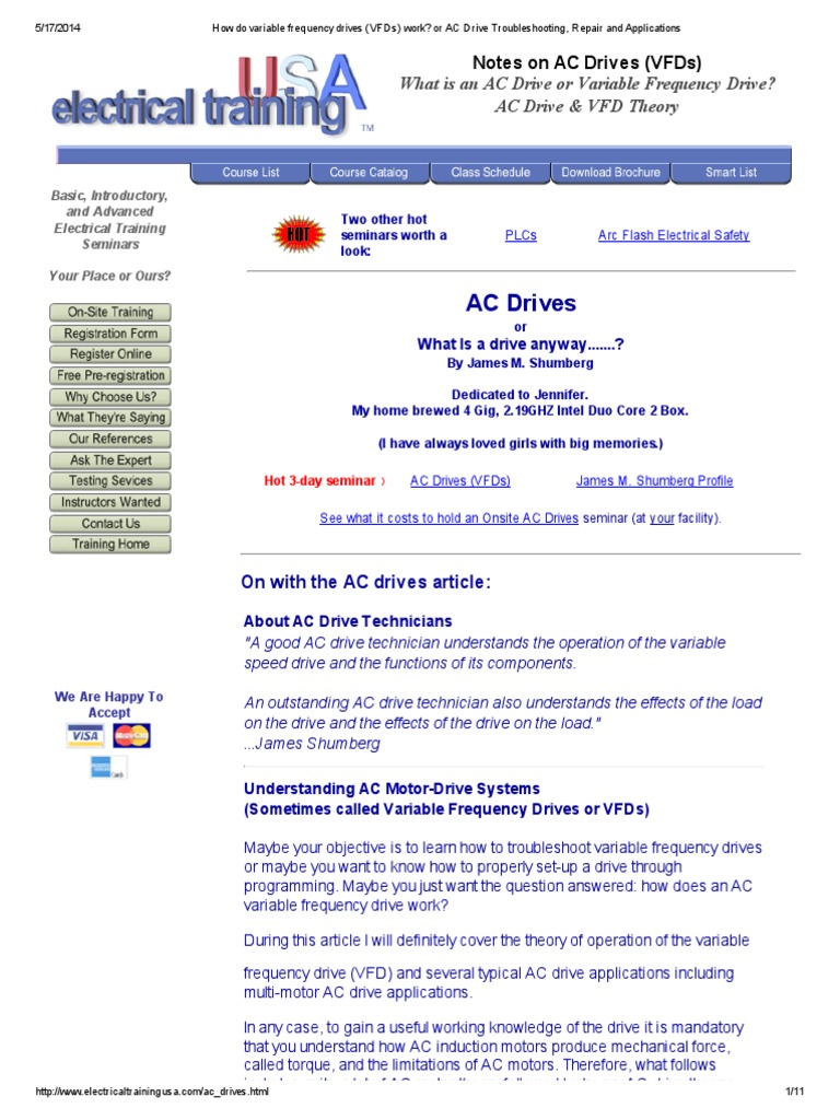 How Do Variable Frequency Drives (VFDS) Work - or AC Drive ...