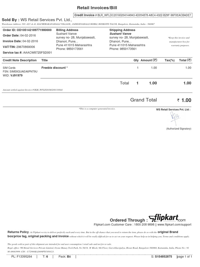 Acer Invoice | PDF | Invoice | Retail