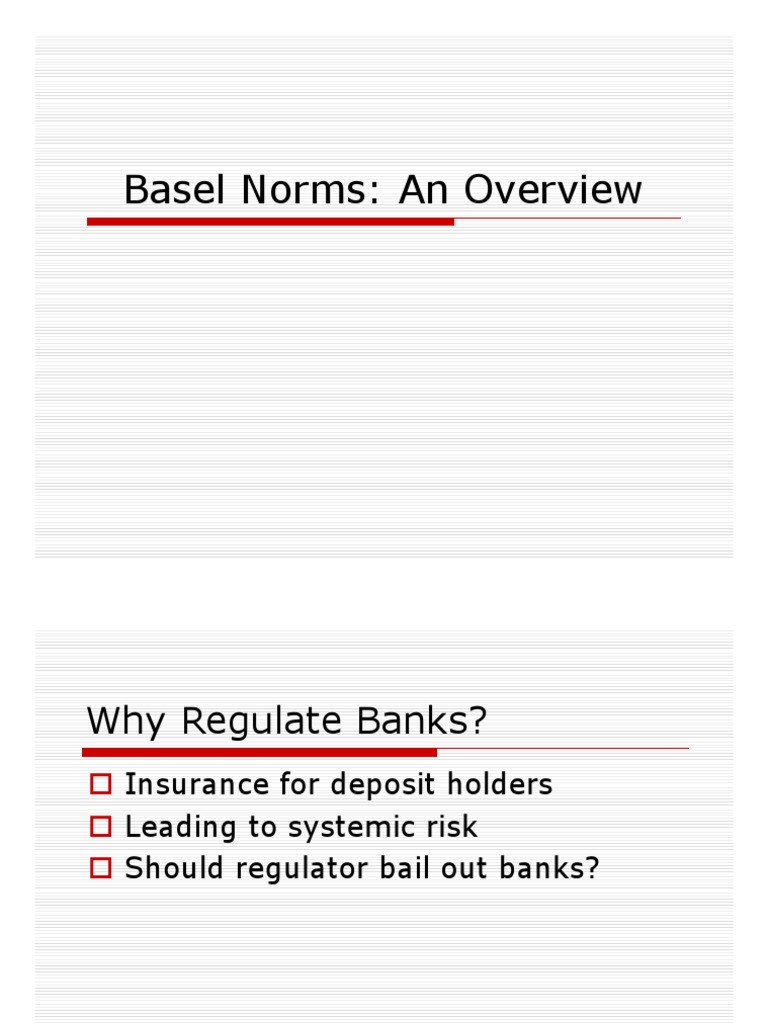 Basel Norm - An Overview | PDF | Basel Iii | Basel Ii