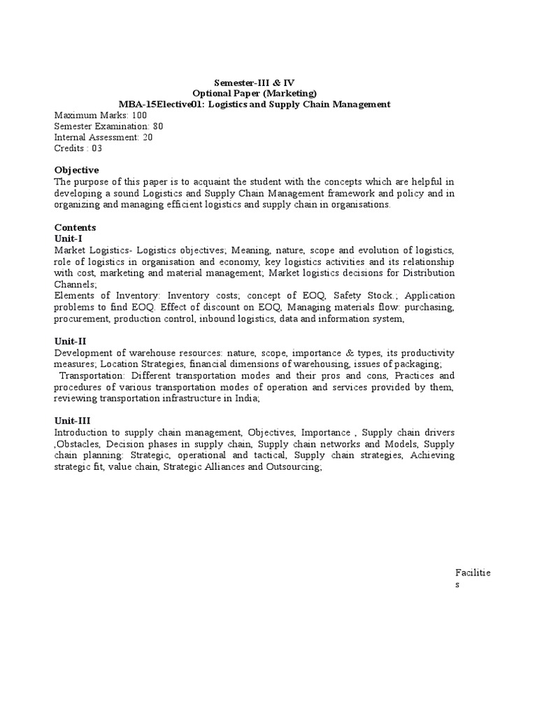 Logistics And Supply Chain Management Pdf Logistics Supply Chain