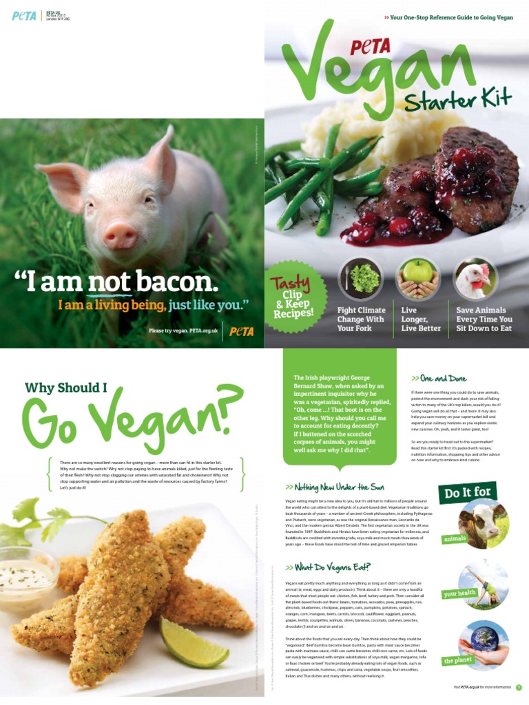 PETA Vegan Starter Kit 1 | PDF | Cooking, Food & Wine | Wellness