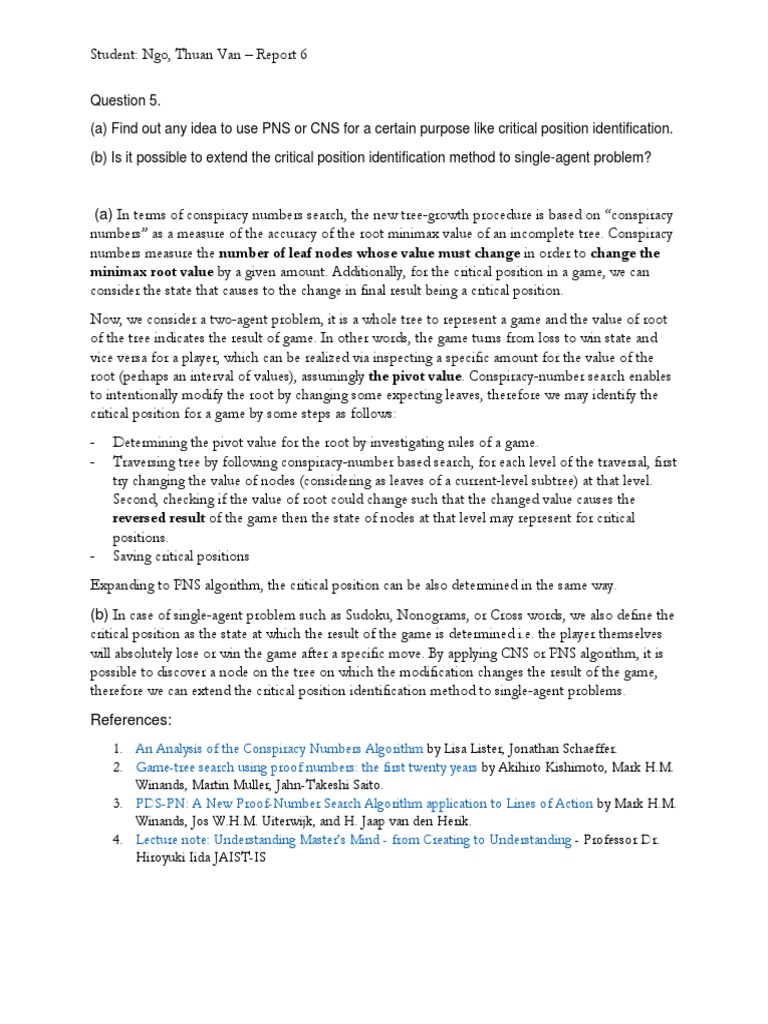 Minimax Root Value by A Given Amount. Additionally, For The Critical Position in A Game, We Can ...