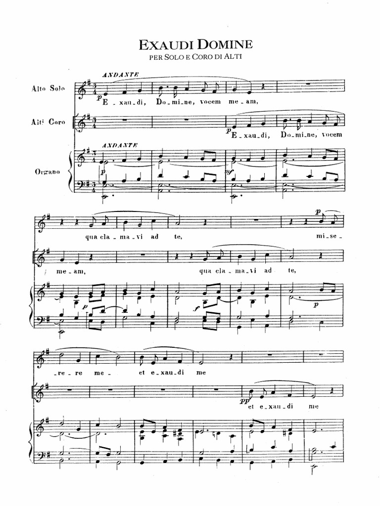 Perosi Lorenzo - Exaudi Domine | PDF