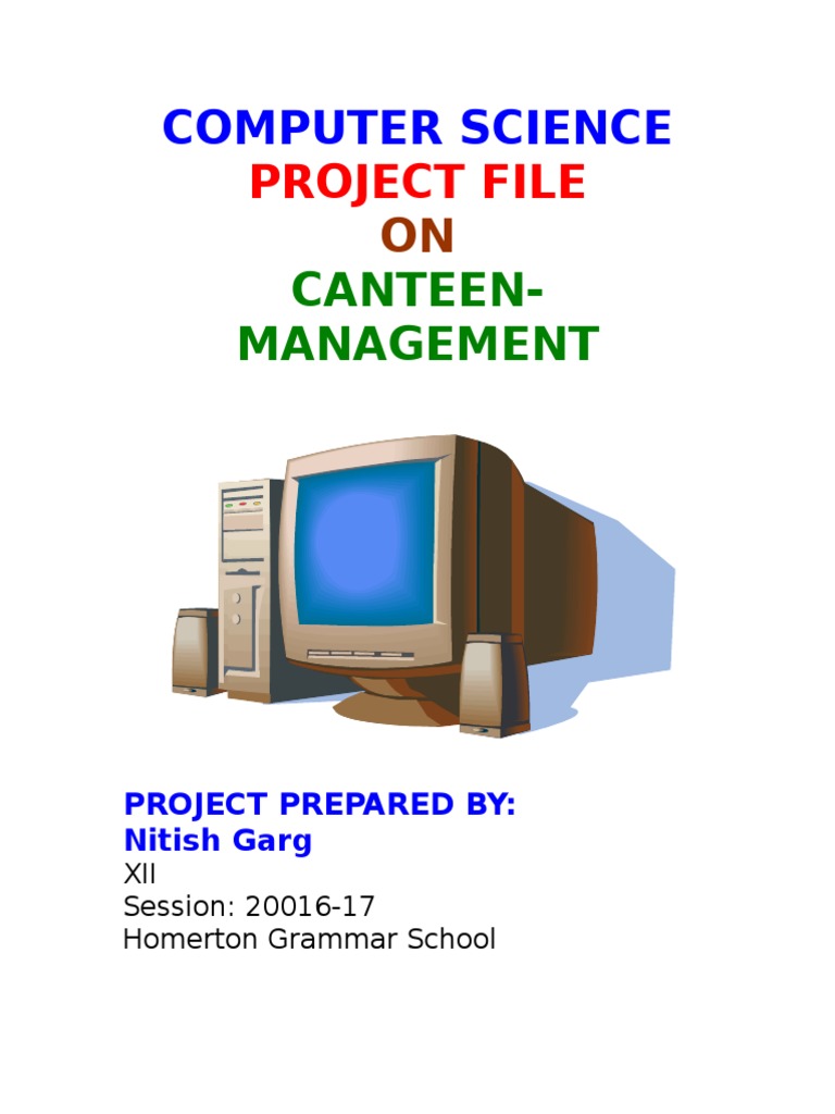 Computer Science: Project File | PDF | Software | Areas Of Computer Science