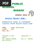Hollow Prism - Physics Investigatory Project Class 12 CBSE | PDF ...