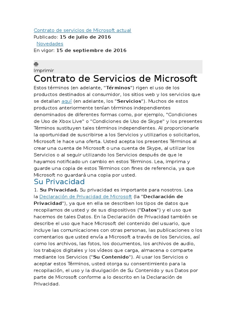 Contrato de Servicios de Microsoft | Microsoft | Gestión de derechos ...