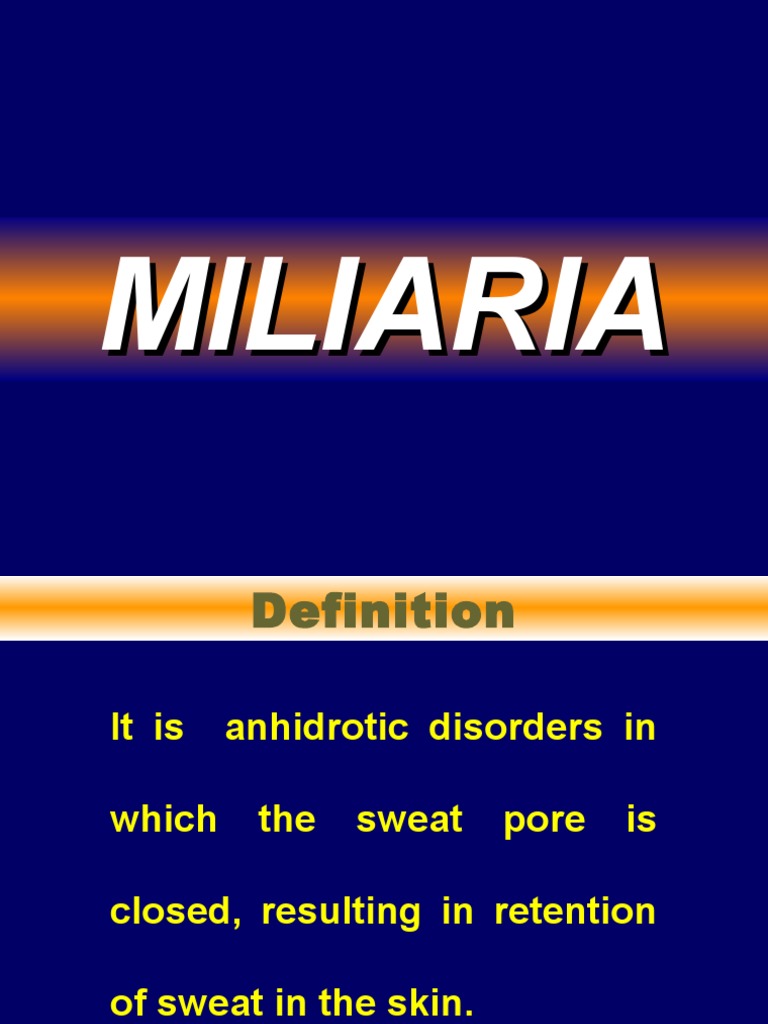 Miliaria Rubra Histology