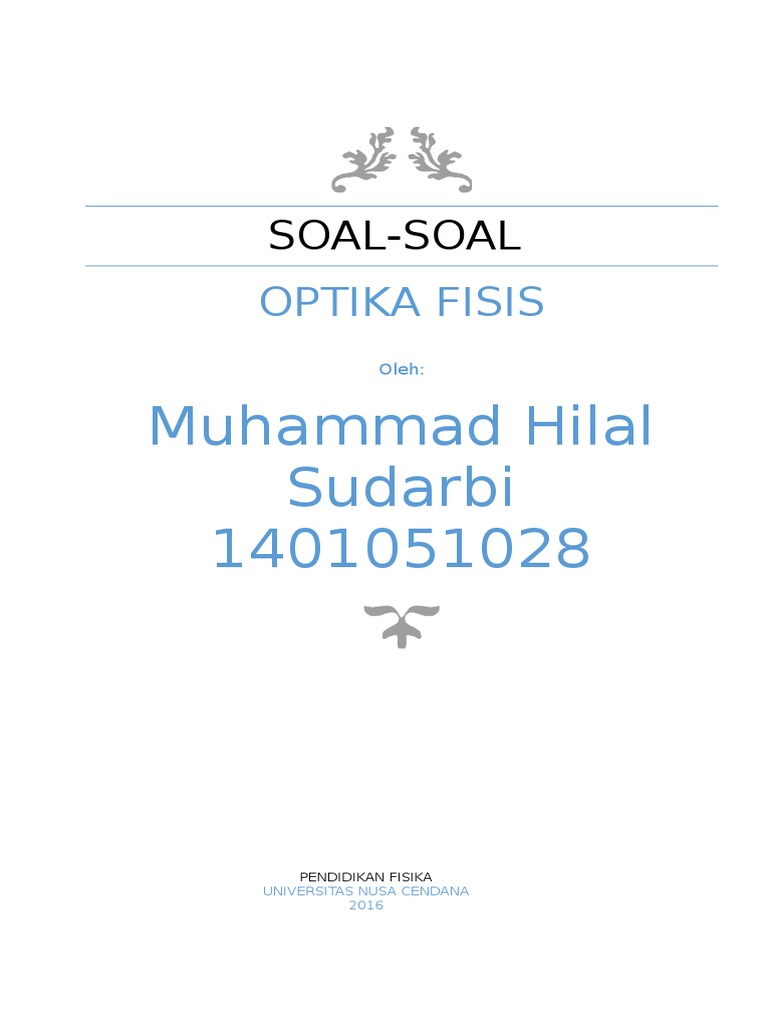 SOAL KAPITA (Muhammad Hilal Sduarbi) | PDF