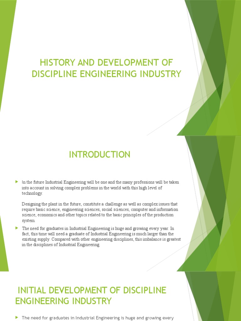 History and Development of Discipline Engineering Industry | PDF ...