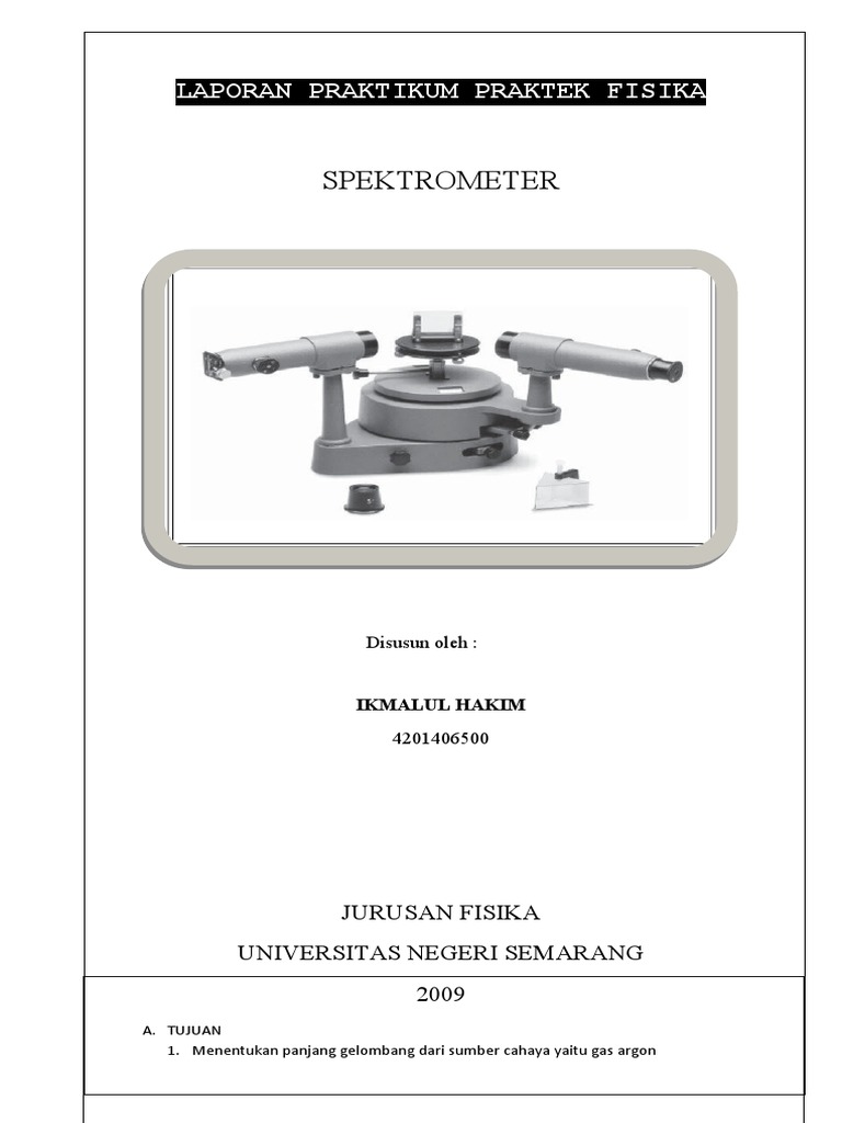 Laporan Praktikum Fisika - Spektrometer | PDF