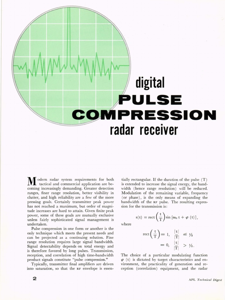 (1967) Digital Pulse Compression Radar Receiver | PDF | Modulation ...