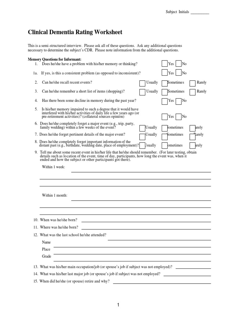 CDR Worksheet | PDF | Housekeeping | Memory