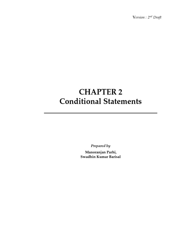 Conditional Statements | PDF | Control Flow | C (Programming Language)