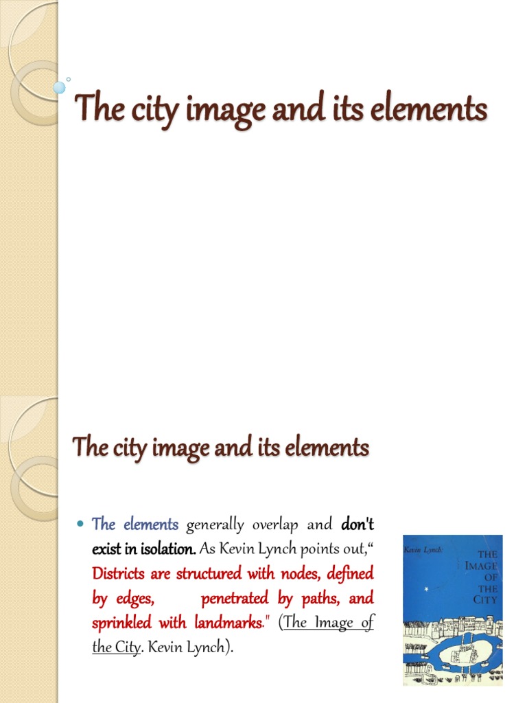 The City Image & Its Elements - 11.02.13 | PDF | Transport | Nature