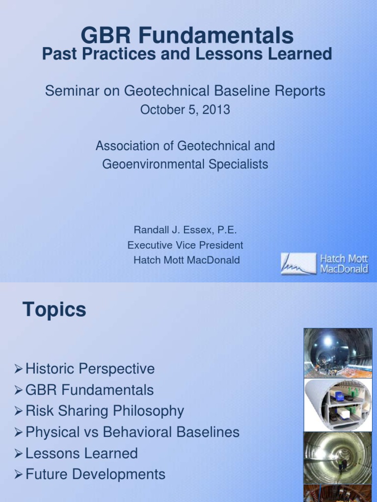 Understanding Geotechnical Baseline Reports: A Comprehensive Look at ...