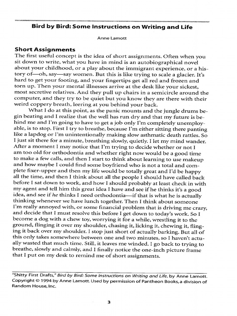 Bird by Bird PDF | PDF