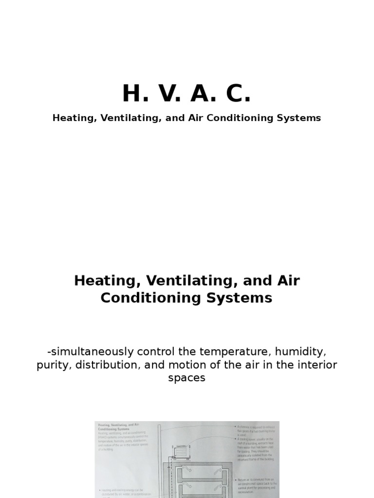 H. V. A. C.: Heating, Ventilating, and Air Conditioning Systems | PDF ...