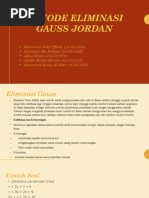 Metode Eliminasi Gauss Dan Gauss Jordan | PDF | Metode & Bahan Ajar
