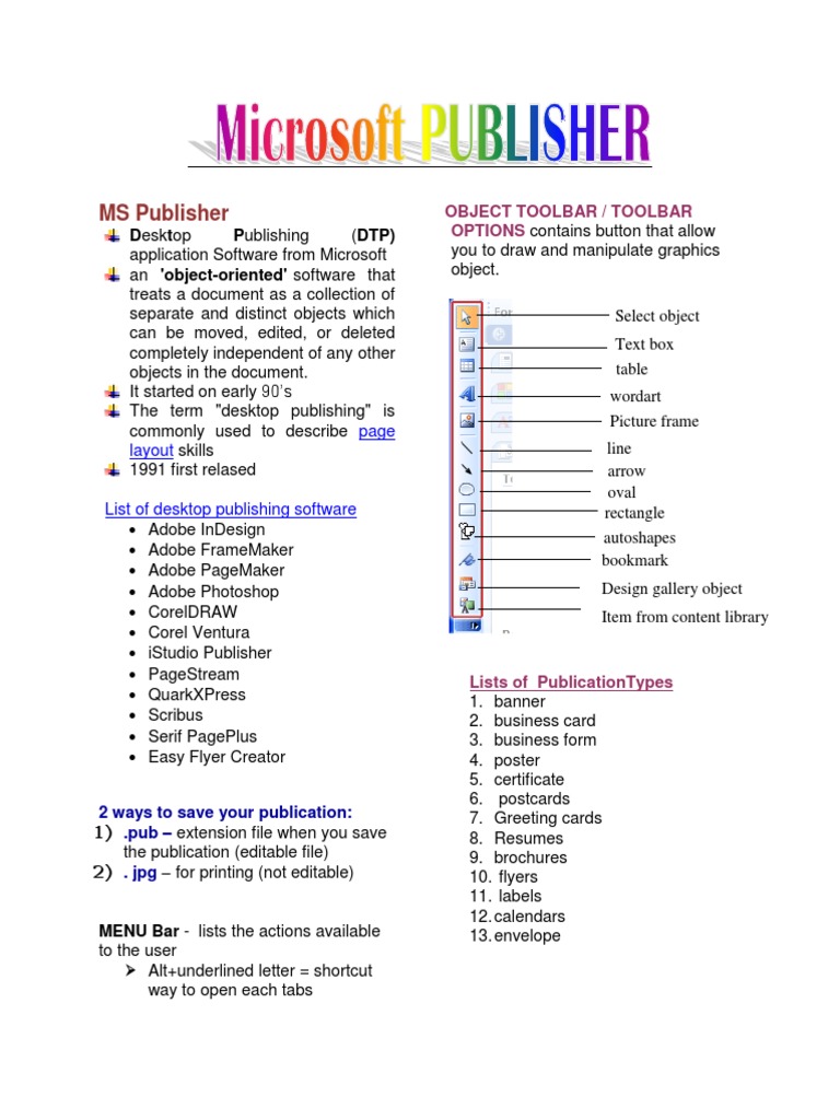 MS Publisher PDF | PDF