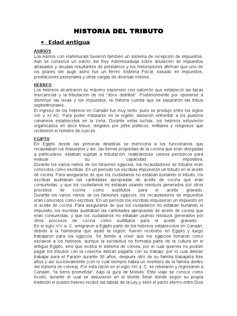 Historia Del Tributo | PDF | Imperio aqueménida | Impuestos