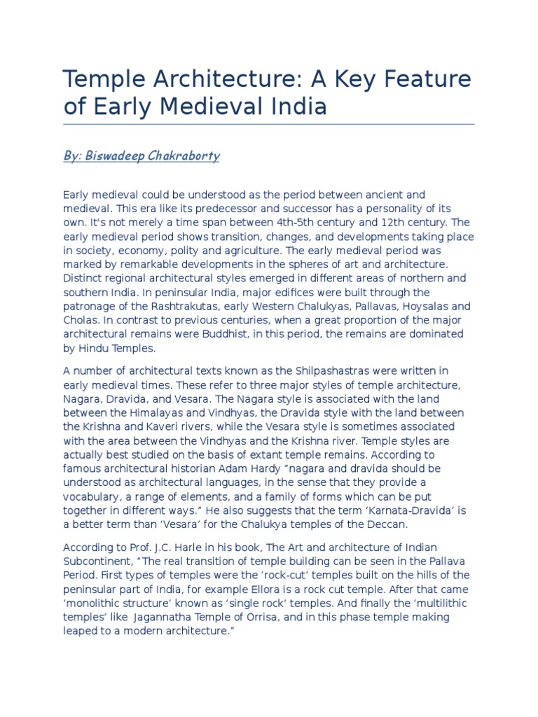 Indian Temple Architecture | PDF | Architectural Styles | Religious ...