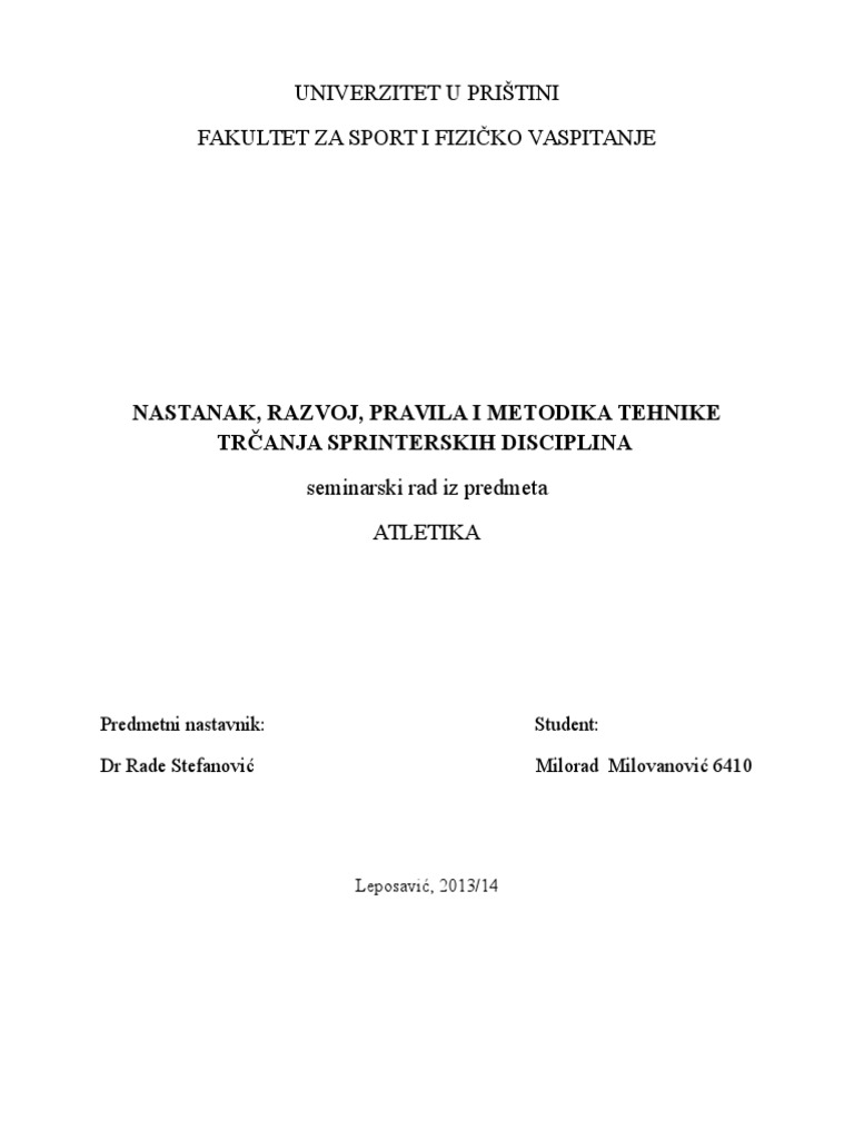 Atletika | PDF