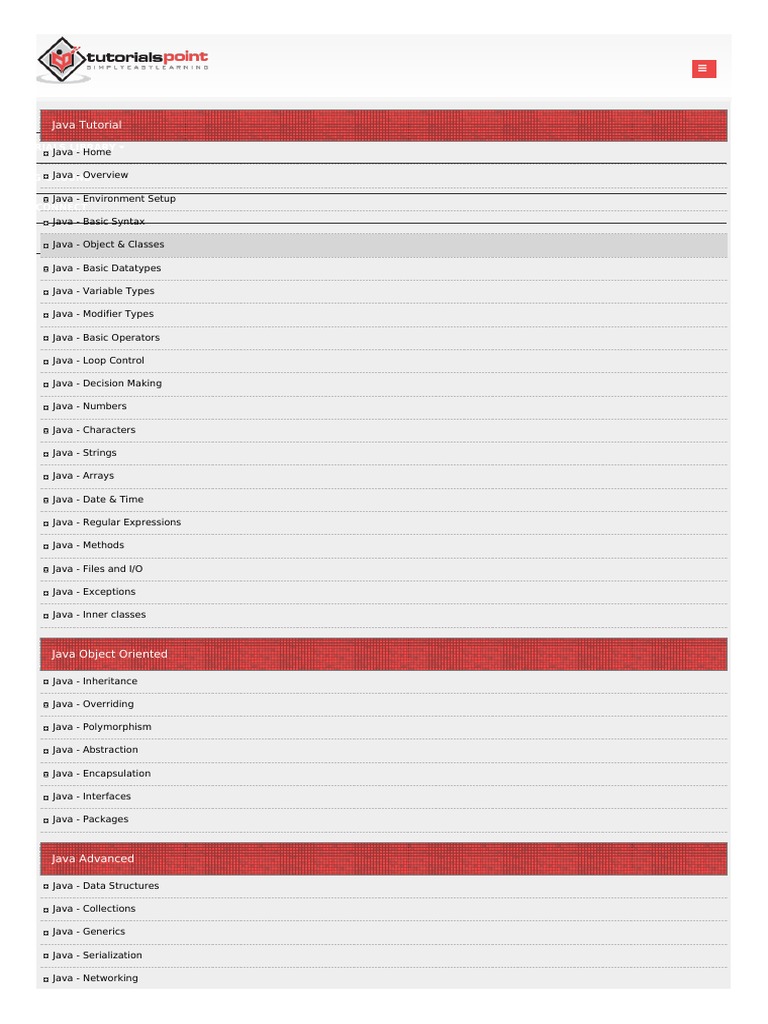 Tutorialspoint Com Java Object Classes Constructor