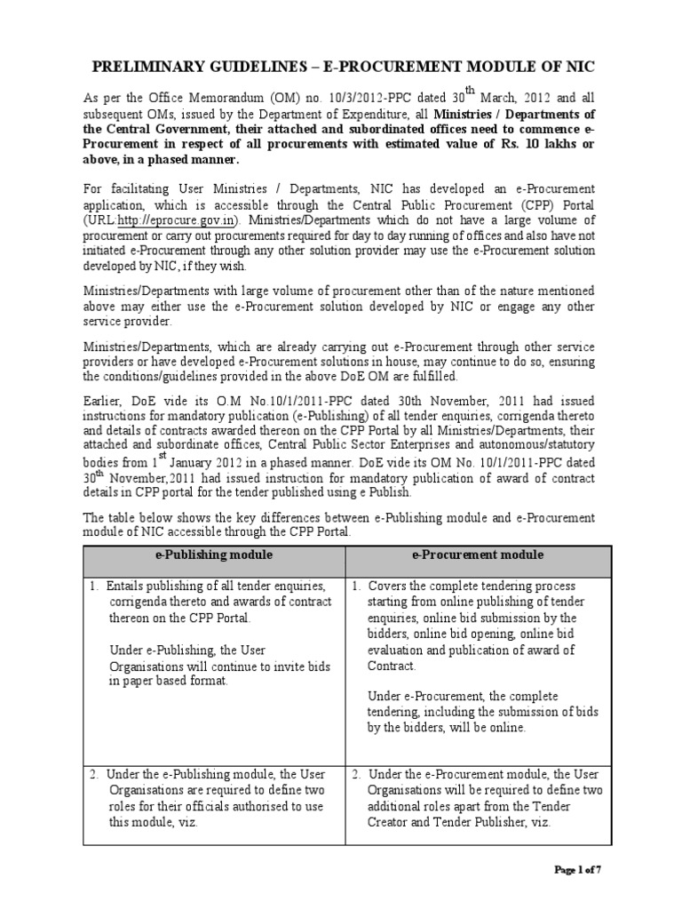 GuidelinesOn E Procurement | PDF | Public Key Certificate | Transport Layer Security