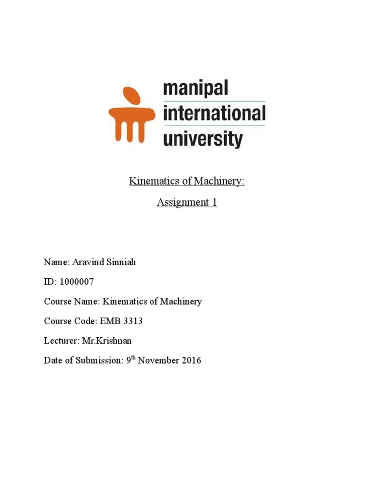 Kinematics Assignment | PDF