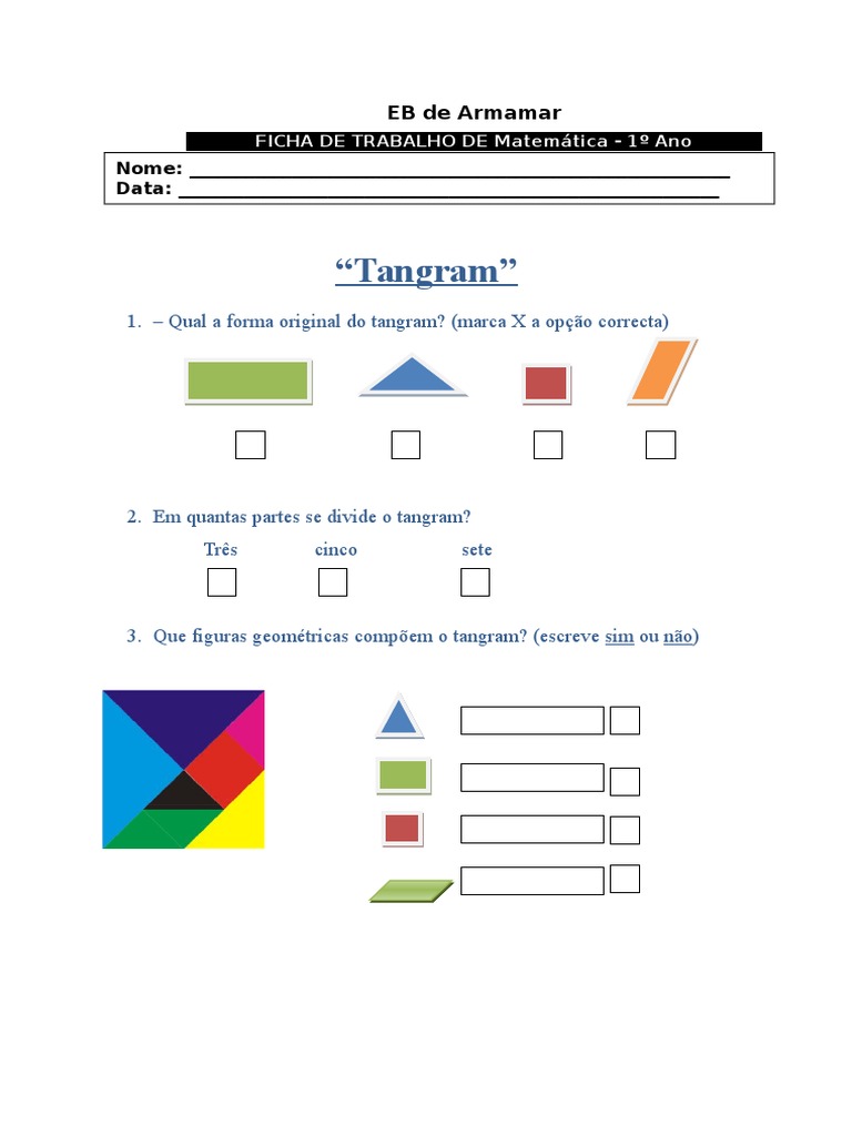 Ficha de Tangram | PDF