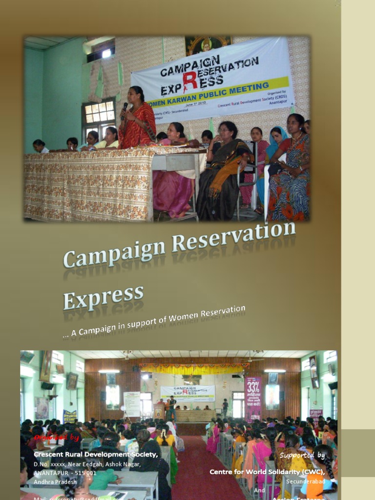 Women Reservation Bill Campaign Overview | PDF | Government | Politics ...
