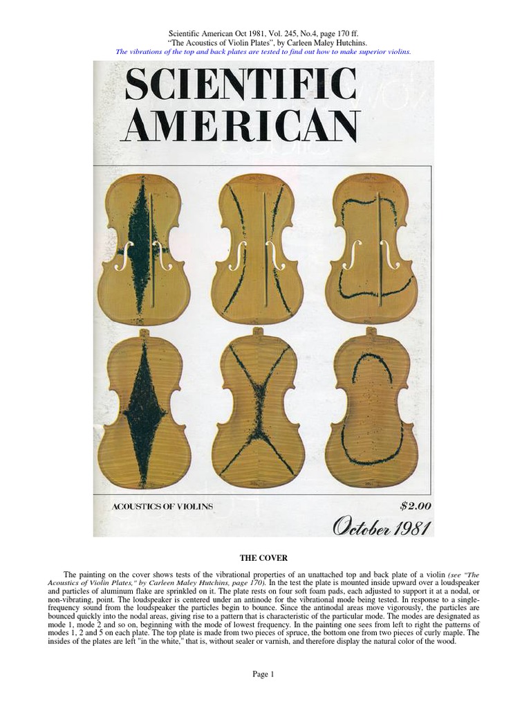 Violin Plates Scientific American | PDF | Violin | Normal Mode