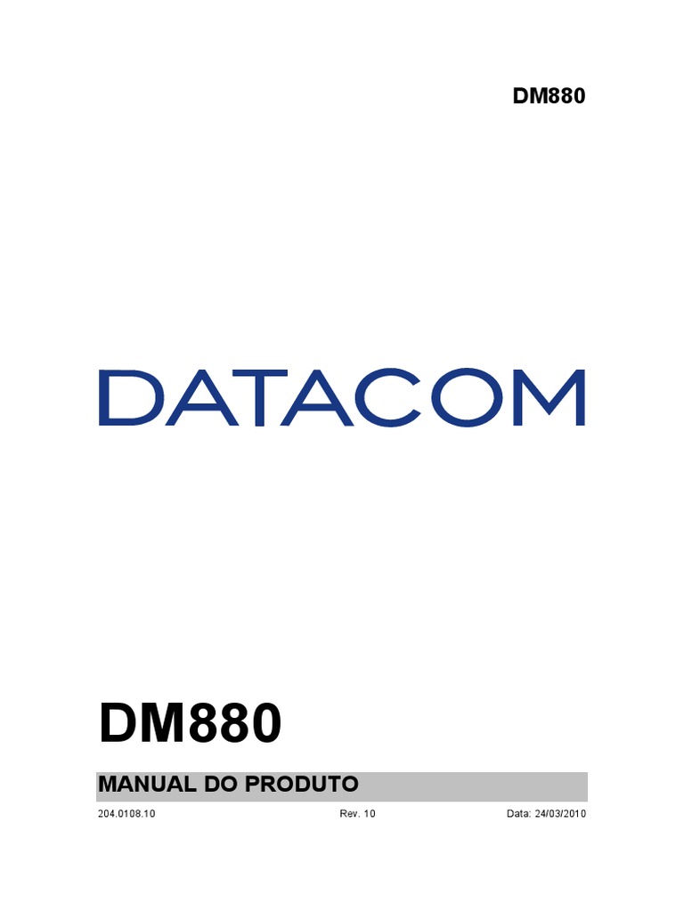 204-0108-10 - DM880 - Manual Do Produto | PDF | Interface de usuário | Relé