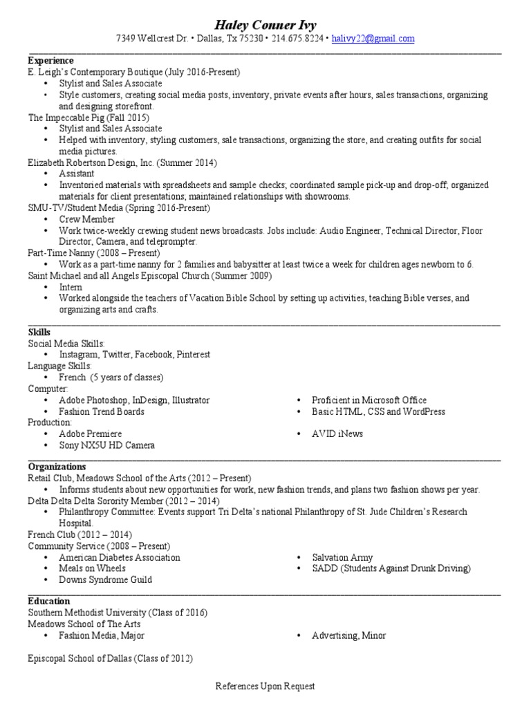 IVY Resume | PDF