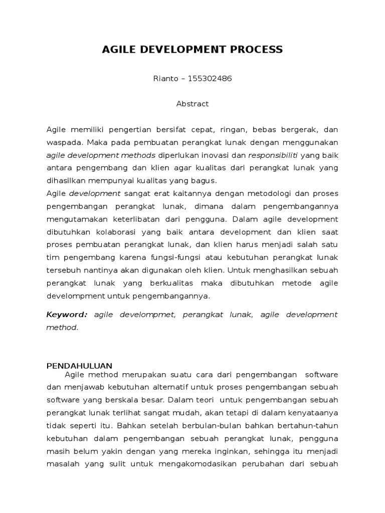 Agile Development Process | PDF