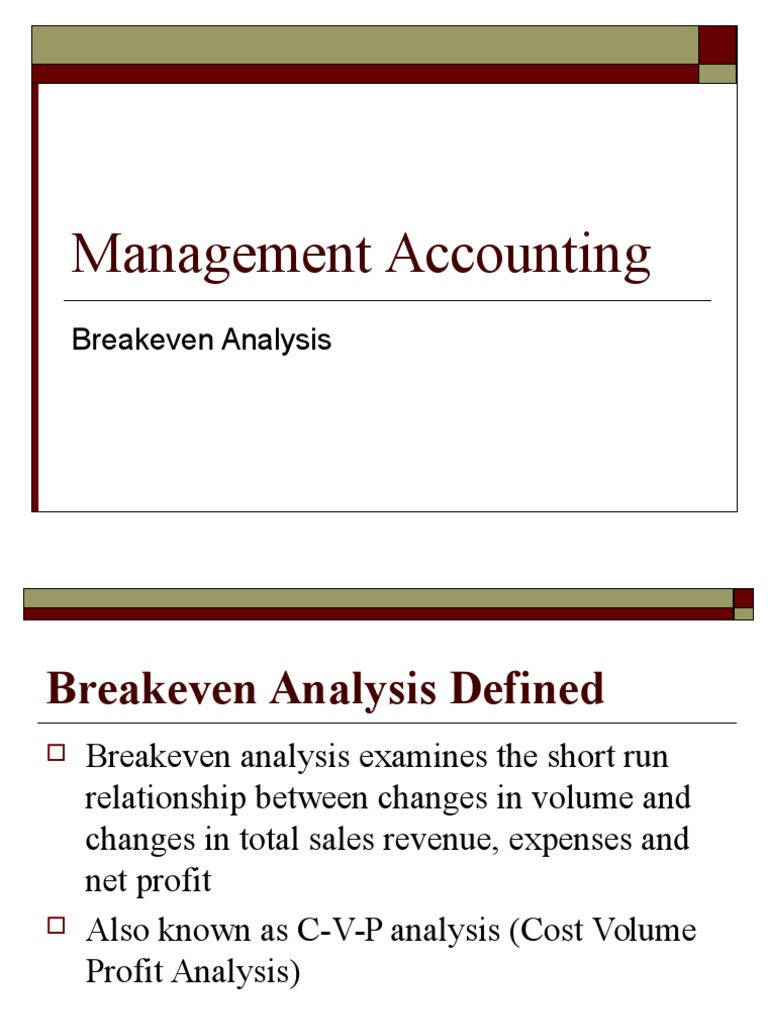Breakeven Analysis - 0 | PDF | Income Statement | Business