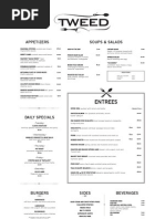 Tdh Menu @1250+Taxes | PDF