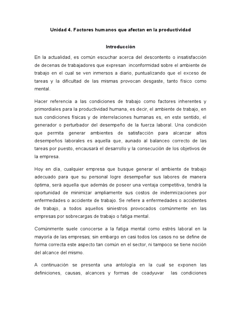 Condiciones Primordiales Del Empleo en Tu Región y Cómo Afectan en La ...