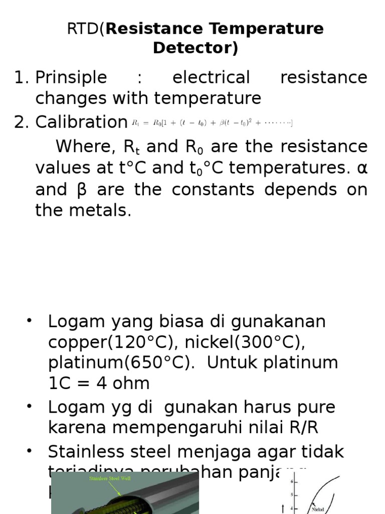 RTD (Resistance Temperature Detector) | PDF
