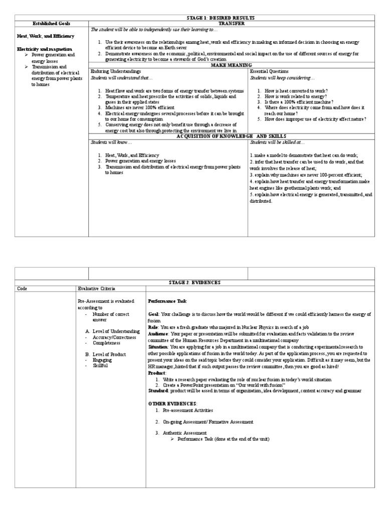 Grade 9 Ubd 4th Heat Electricity | PDF | Heat | Temperature