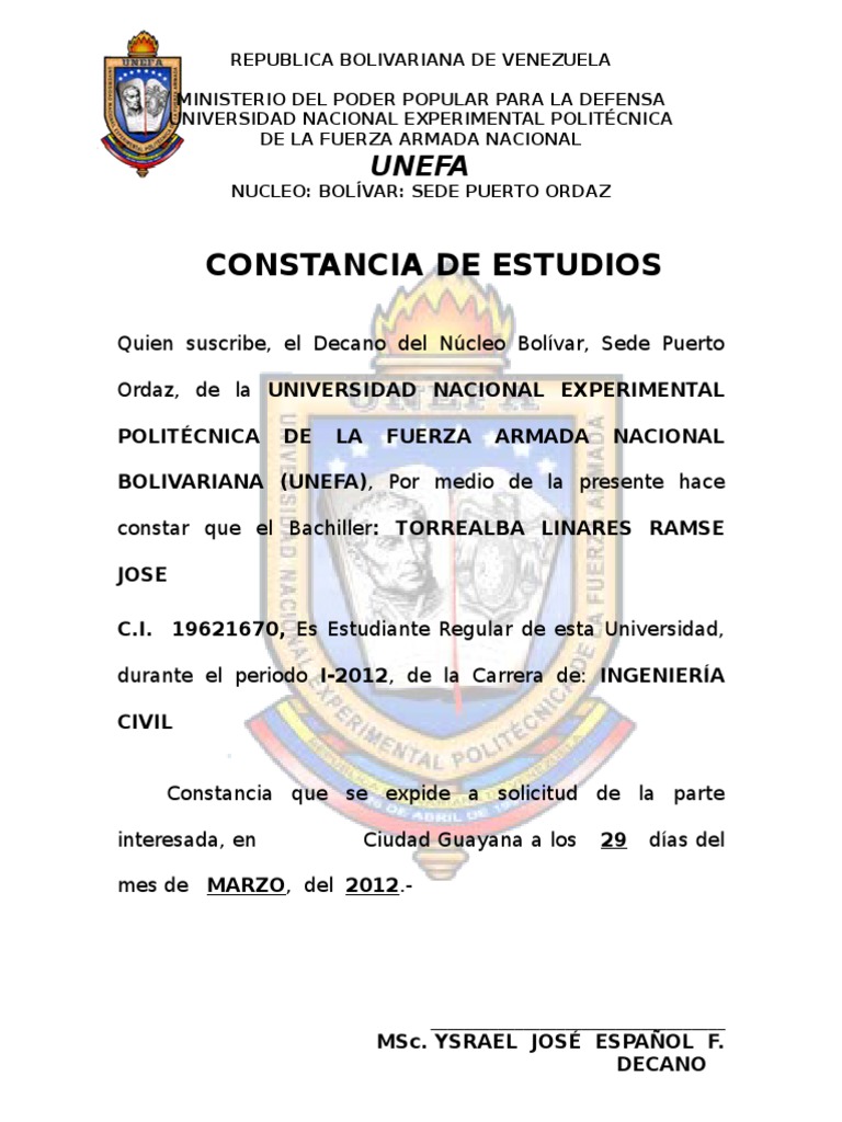 Formato de Constancias de Estudio | PDF