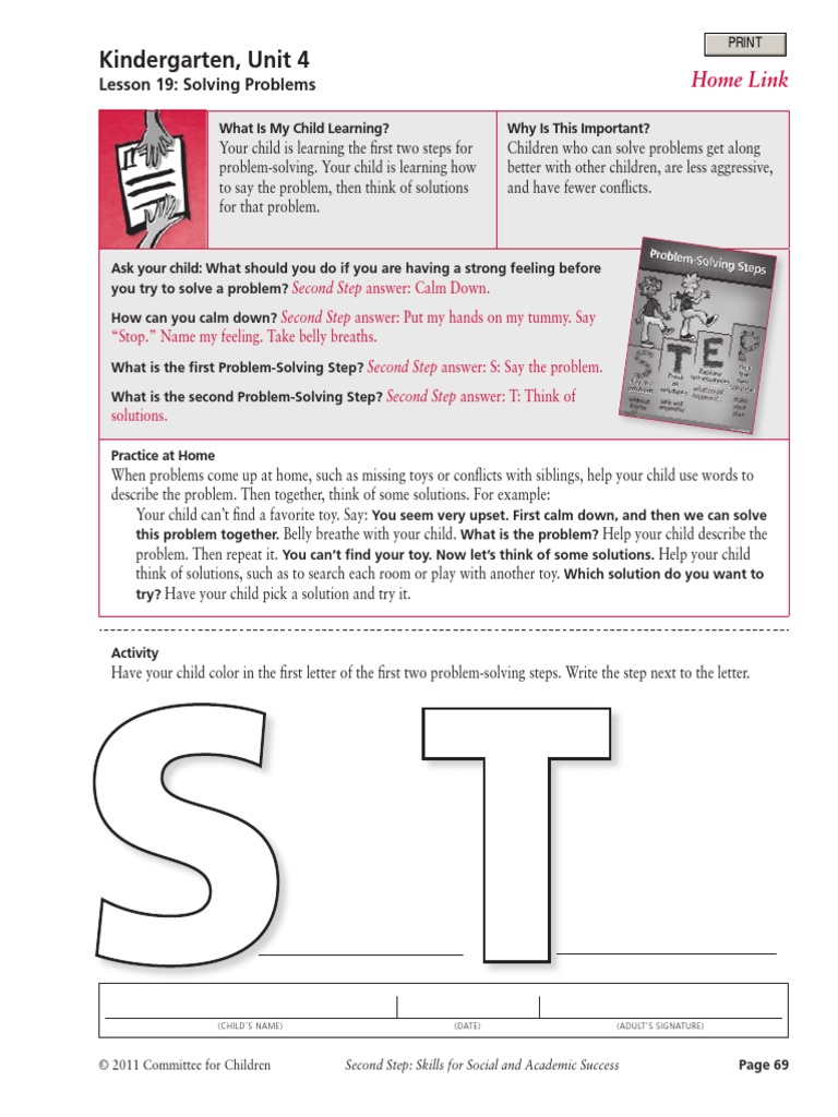 Second Step Home Link 19 | PDF