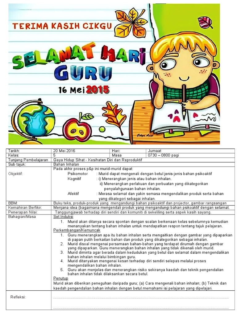 RPH PK Tahun 5 Bahan Inhalan M2 | PDF | Karier & Perkembangan