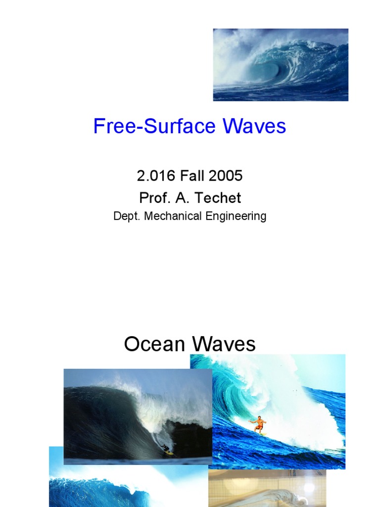 Free Surface Waves | PDF | Waves | Wound