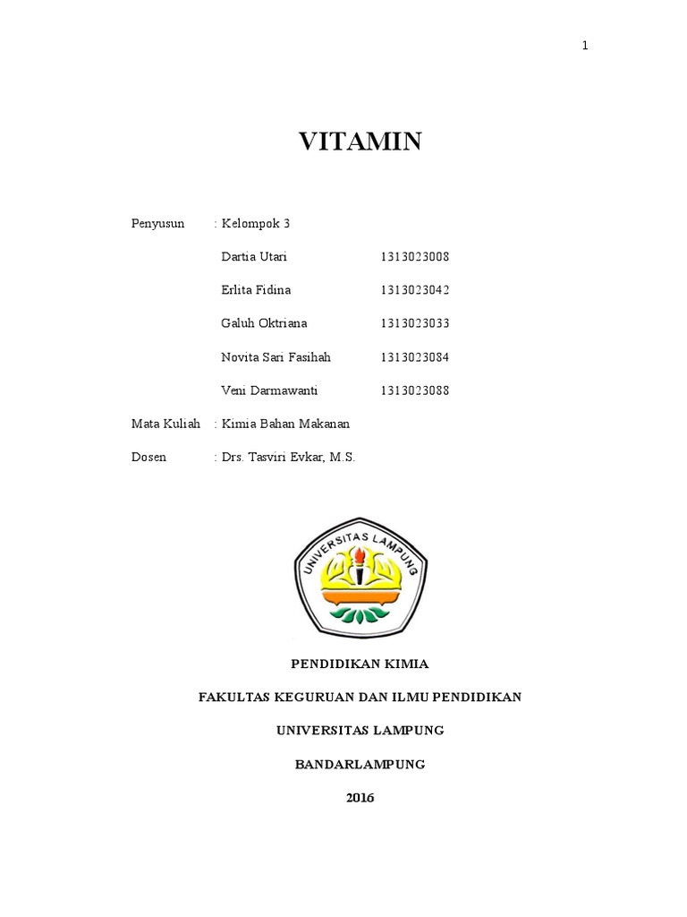 Makalah Vitamin | PDF