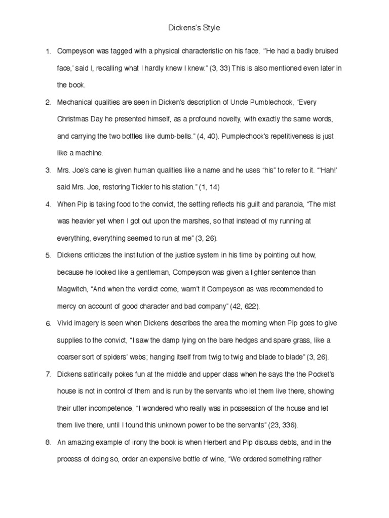 Dickens Style | PDF | Pip (South Park) | Great Expectations