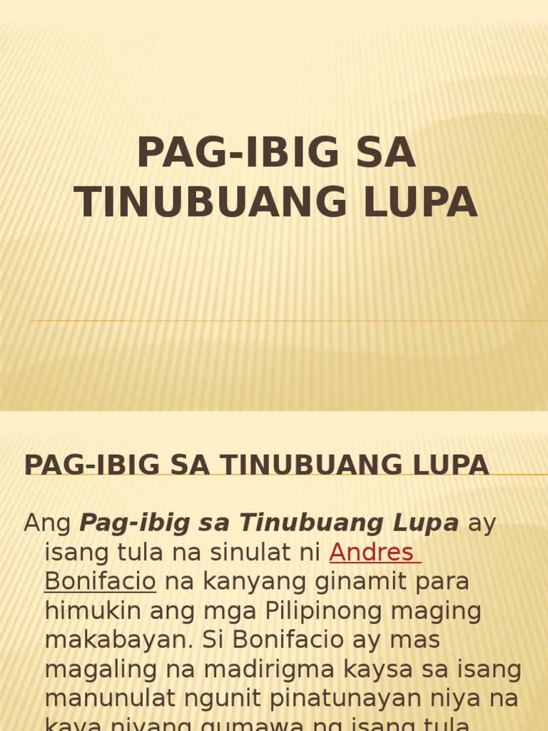 Pag-Ibig Sa Tinubuang Lupa1 | PDF
